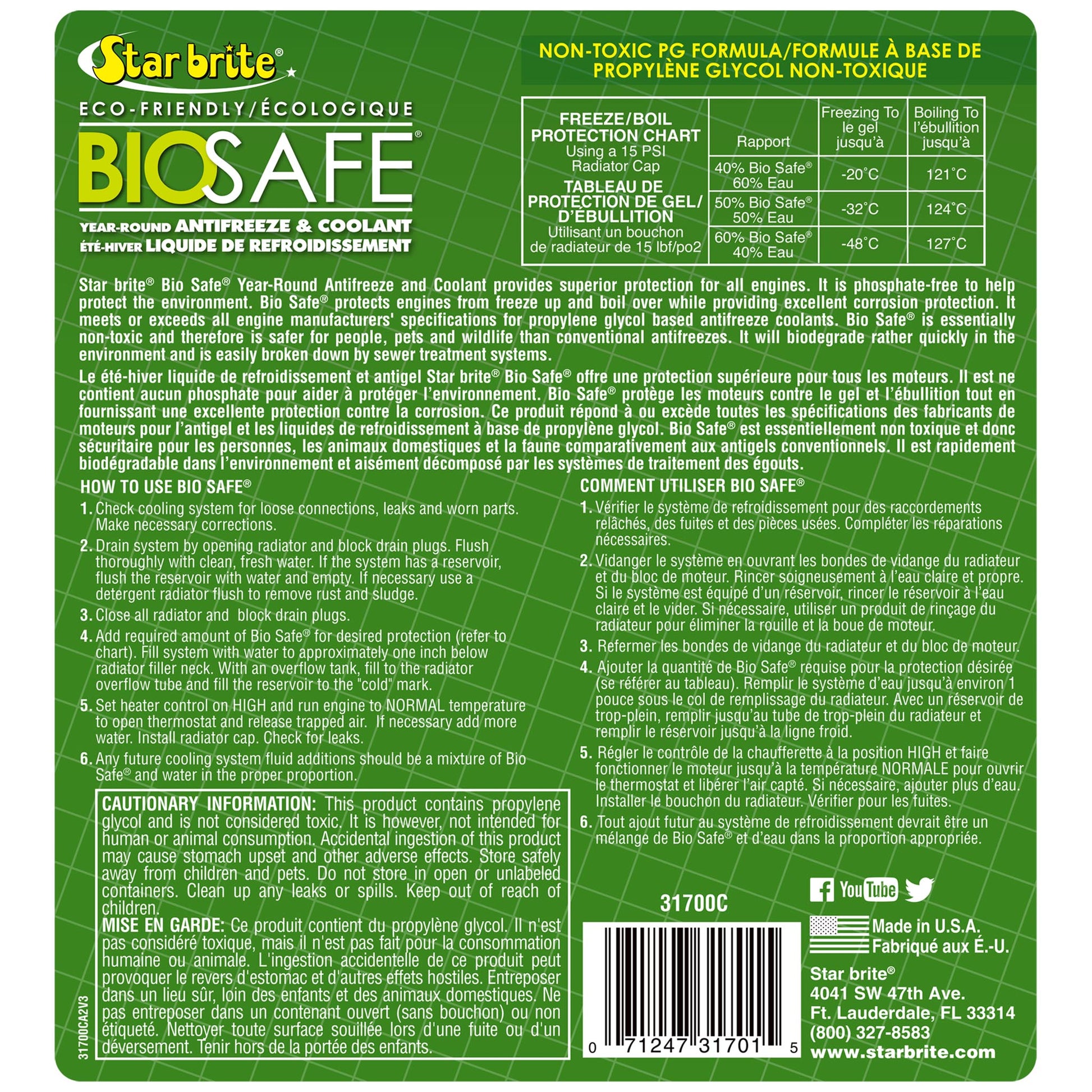 Bio Safe Year Round Non-Toxic PG Antifreeze & Coolant – Star brite ...